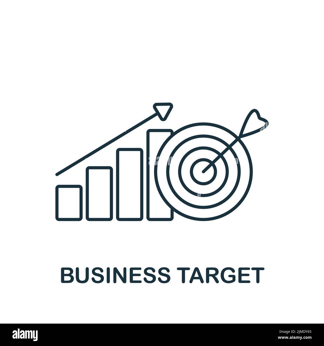 Business Target icon. Monochrome simple Business Management icon for ...