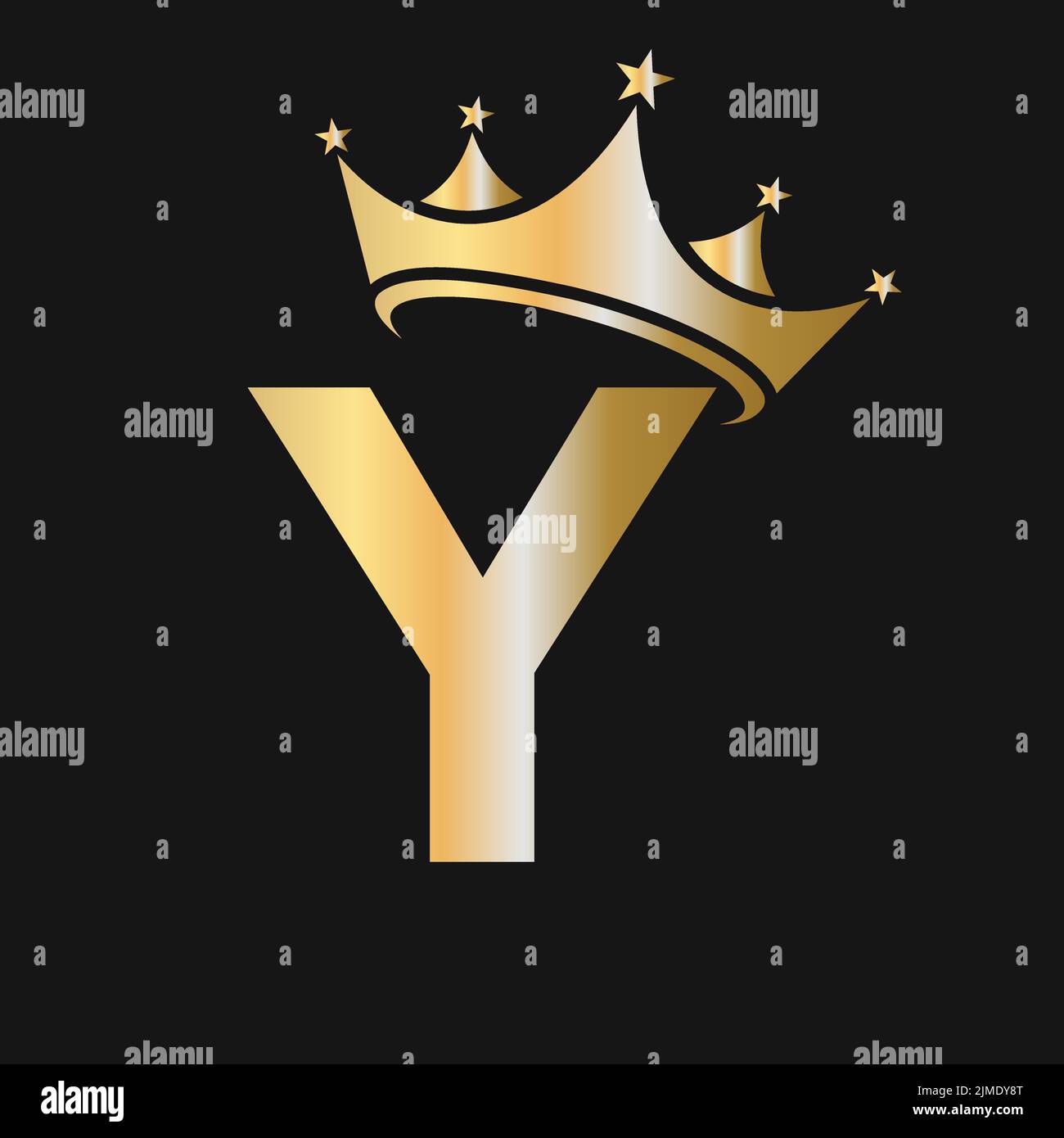 Letter Y Crown Logo. Crown Logo on Letter Y Vector Template for Beauty ...
