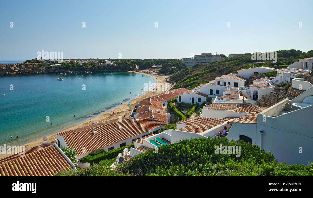 Beautiful Arenal d'en Castell beach in summer, Menorca island, Spain ...