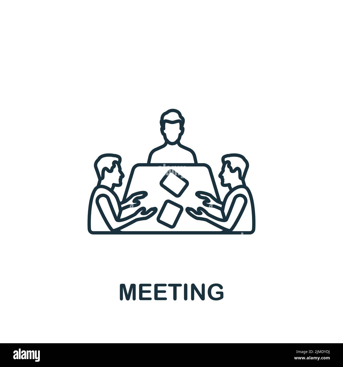 Meeting icon. Monochrome simple Business Motivation icon for templates ...