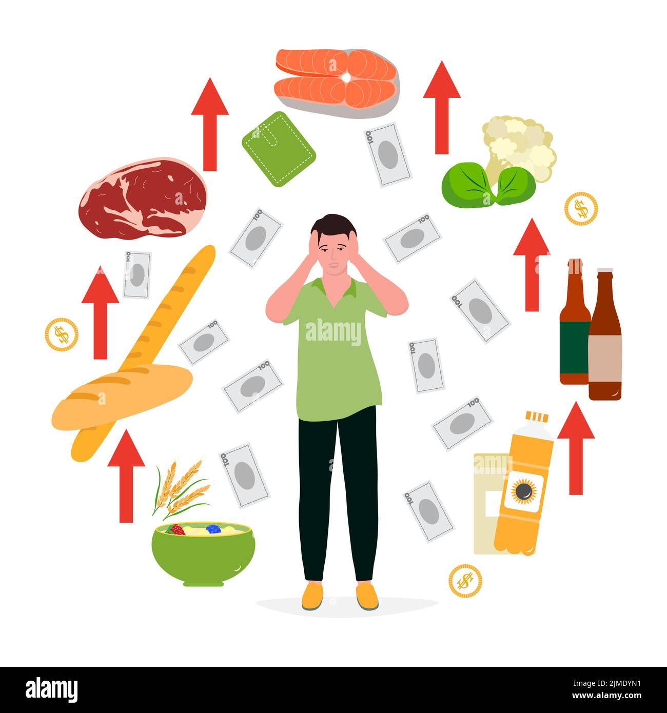Rising food costs Cut Out Stock Images & Pictures - Alamy
