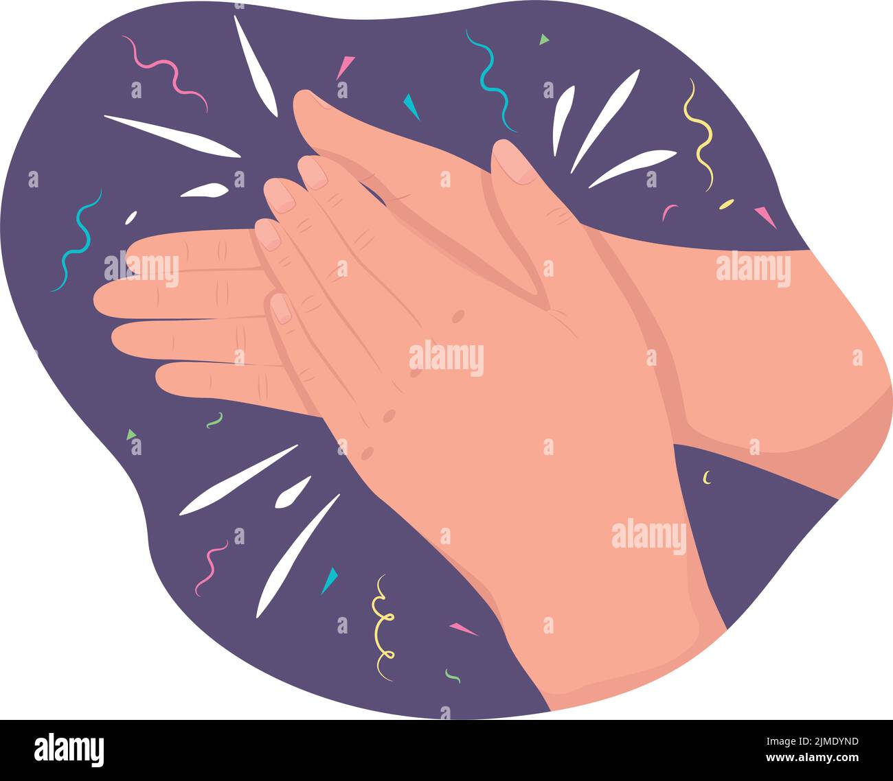 Clapping hands 2D vector isolated illustration Stock Vector Image & Art - Alamy