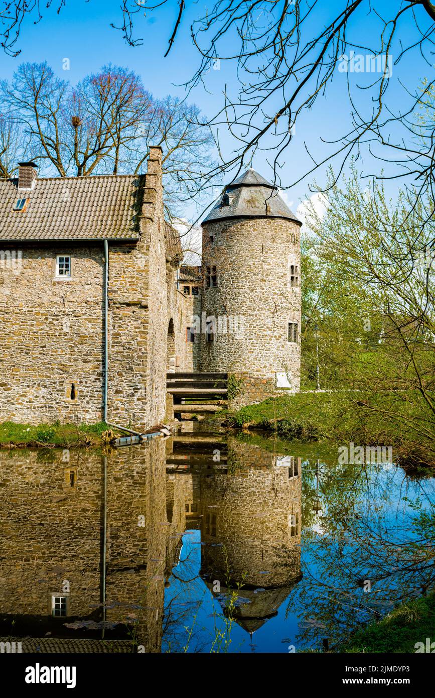 Medieval Water Castle Ratingen, near Dusseldorf, Germany Stock Photo ...