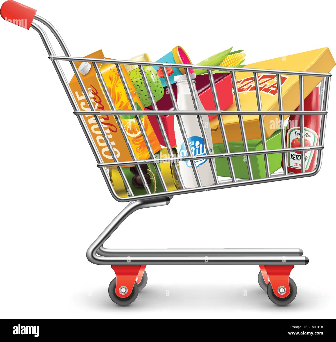 Self trolley Stock Vector Images - Alamy