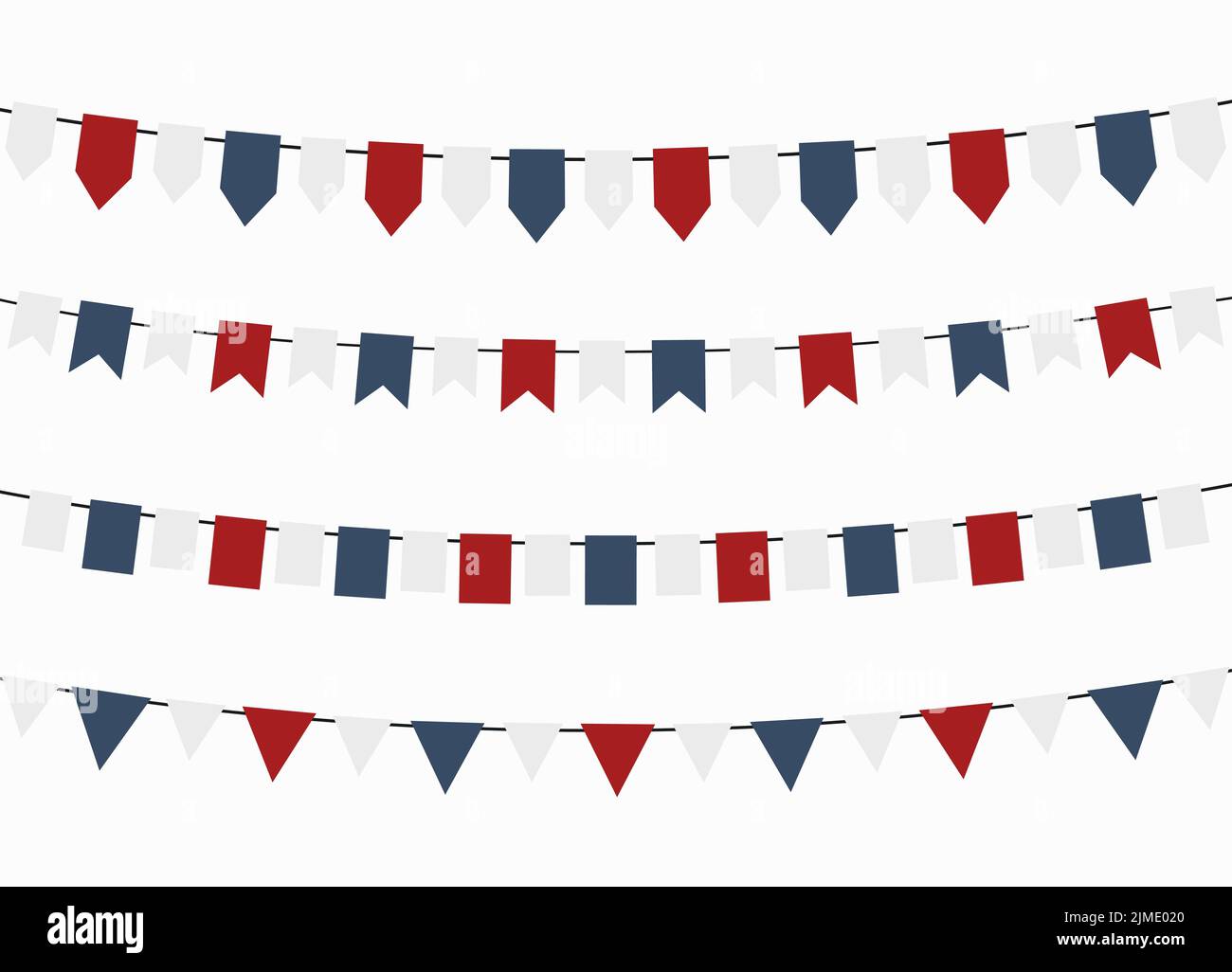 Bunting flags for Independence Day, colors of USA Stock Vector Image ...