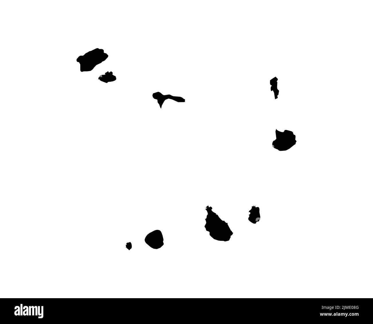 Cape Verde Map. Cabo Verde Country Map. Cape Carbo Verdean Black and ...