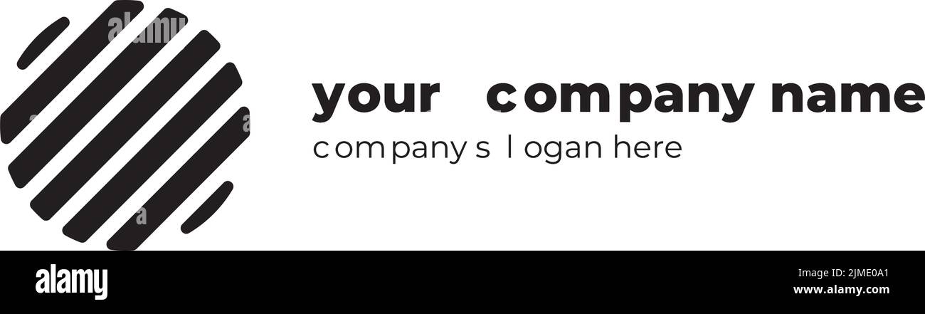 A vector illustration of a company logo with editable name and slogan ...
