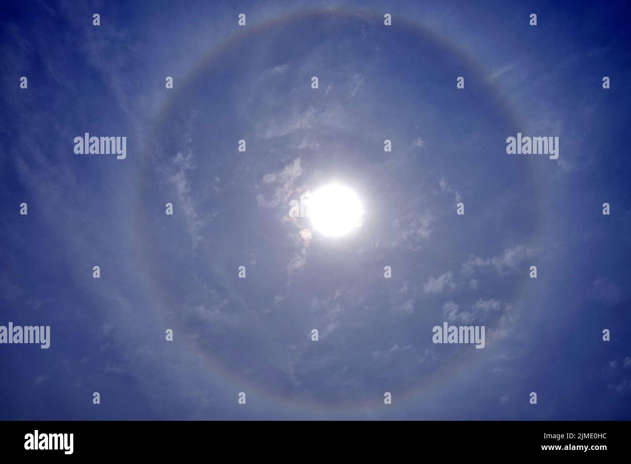 Perfect Solar Halo Phenomenon Stock Photo - Alamy