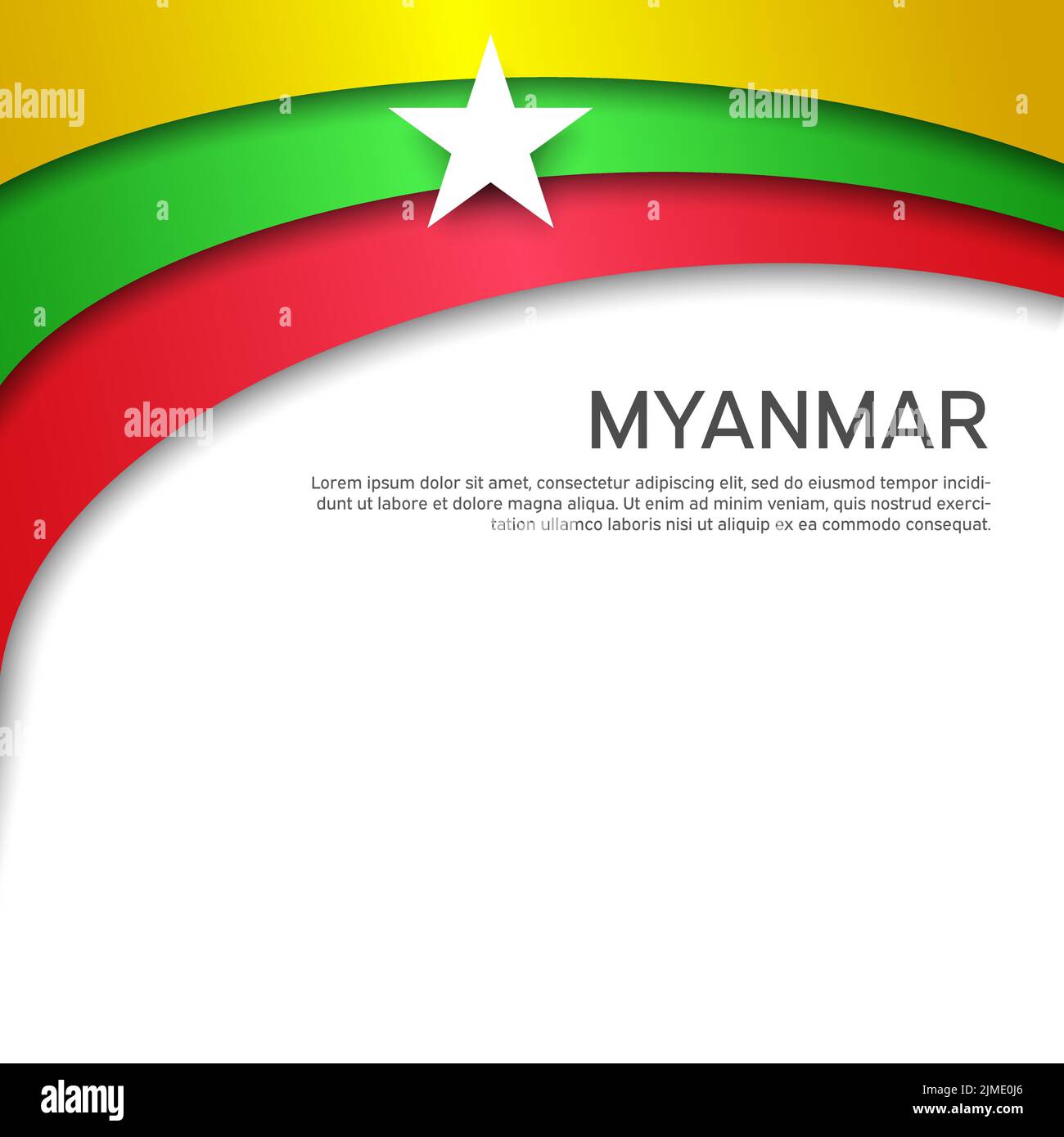 Abstract waving myanmar flag. Creative background for design of ...