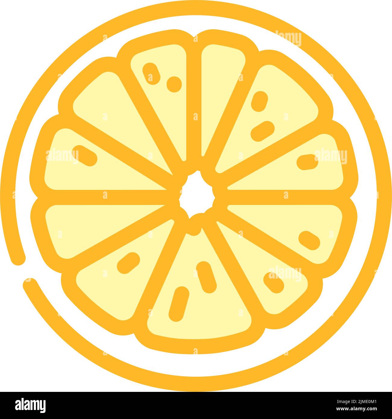 lemon cut color icon vector illustration Stock Vector Image & Art - Alamy