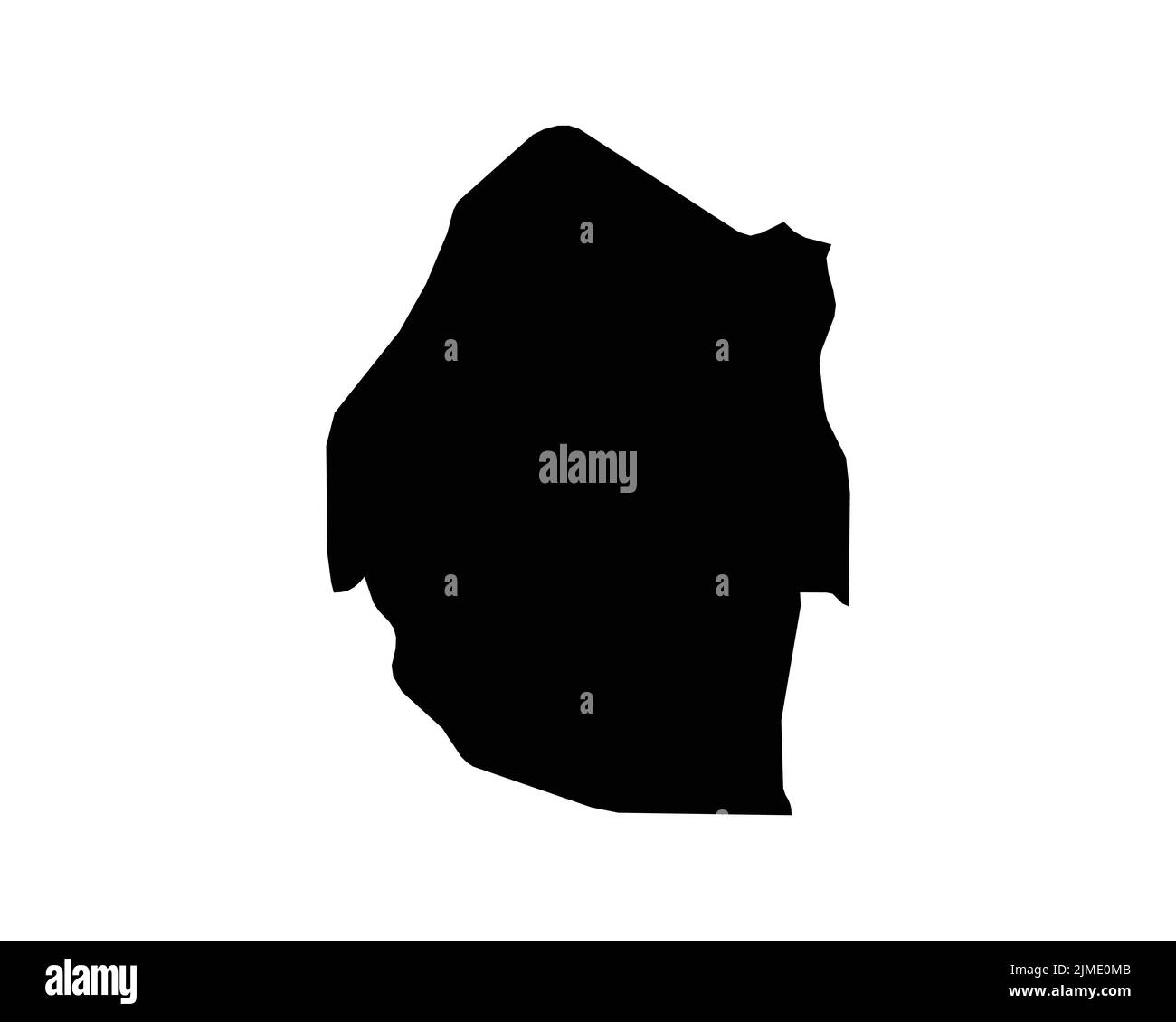 Eswatini Map. Swaziland Country Map. Emaswati Liswati Black and White ...