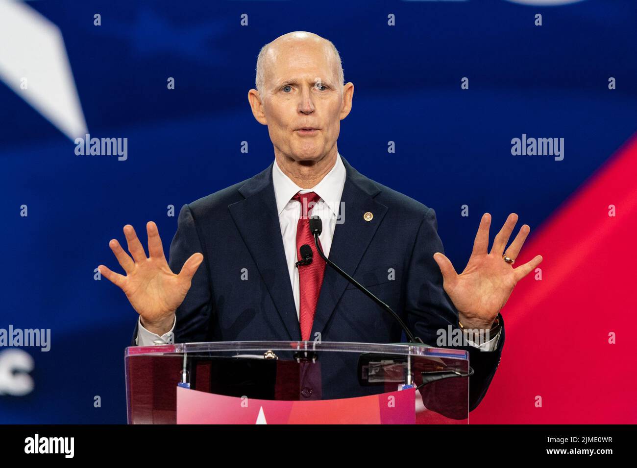 Dallas, United States. 05th Aug, 2022. Senator Rick Scott speaks during ...