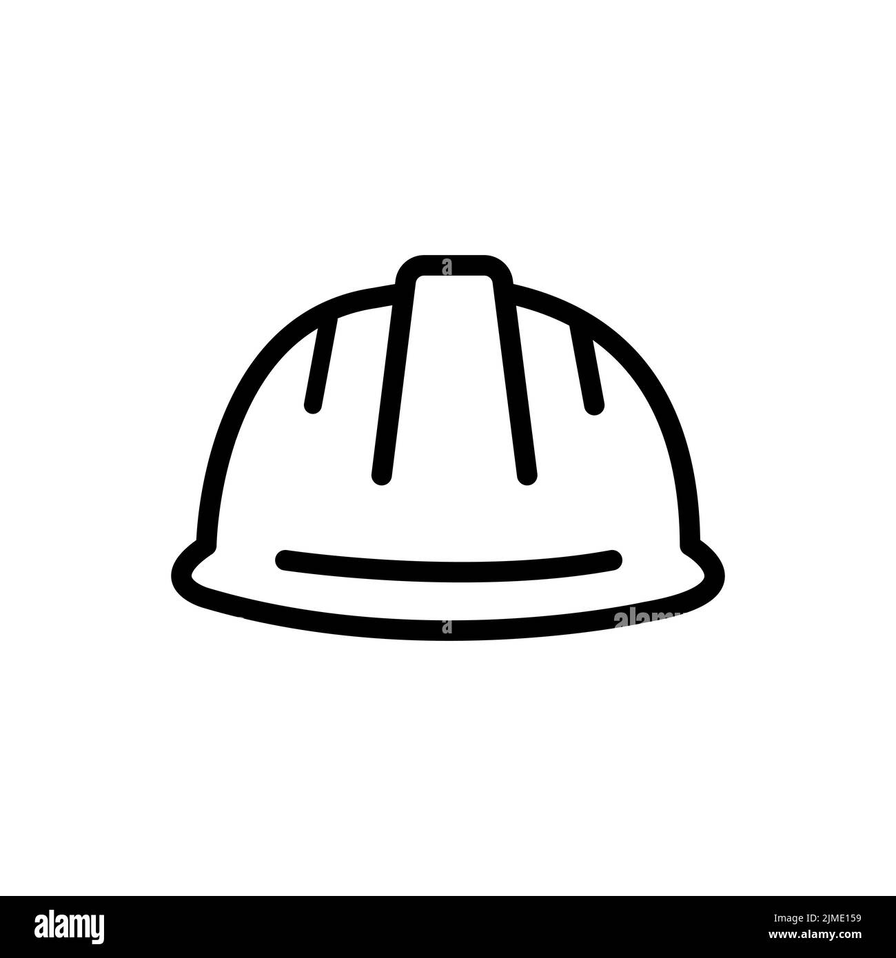 Helmet icon. Linear style sign isolated on white background. Vector ...
