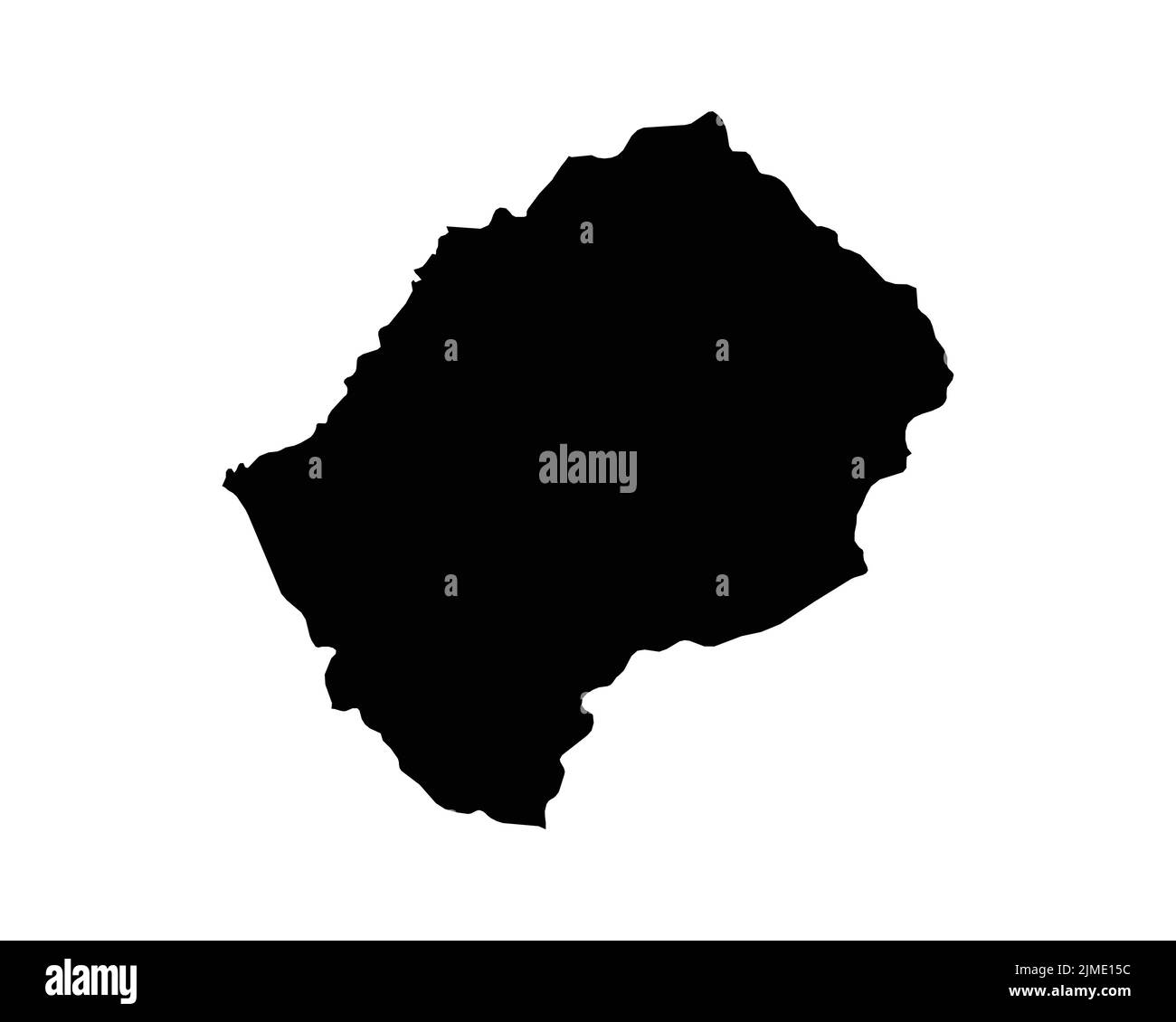 Lesotho Map. Mosotho Country Map. Black and White Basotho National ...