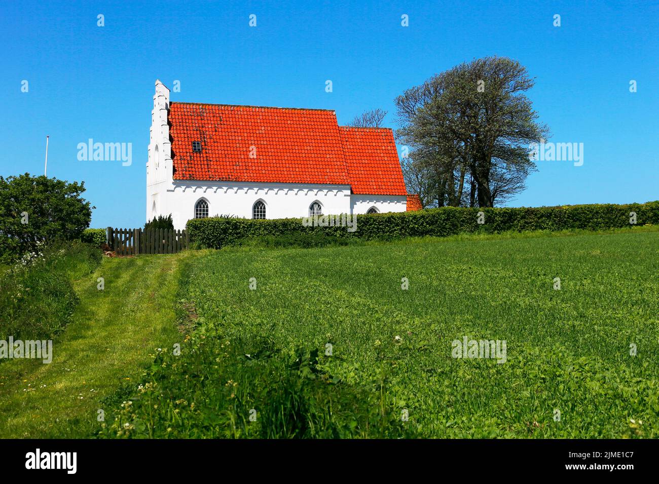 The Church Langore in Samso, Denmark, Europe Stock Photo - Alamy