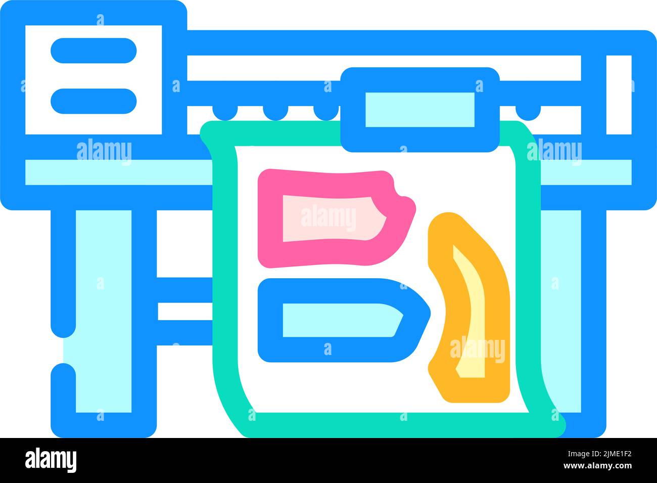 printing on fabric sewing color icon vector illustration Stock Vector ...