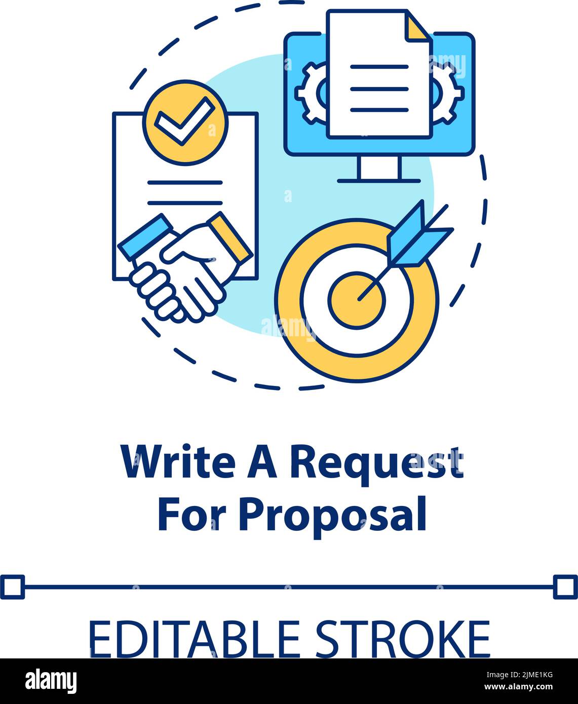 Write request for proposal concept icon Stock Vector Image & Art - Alamy
