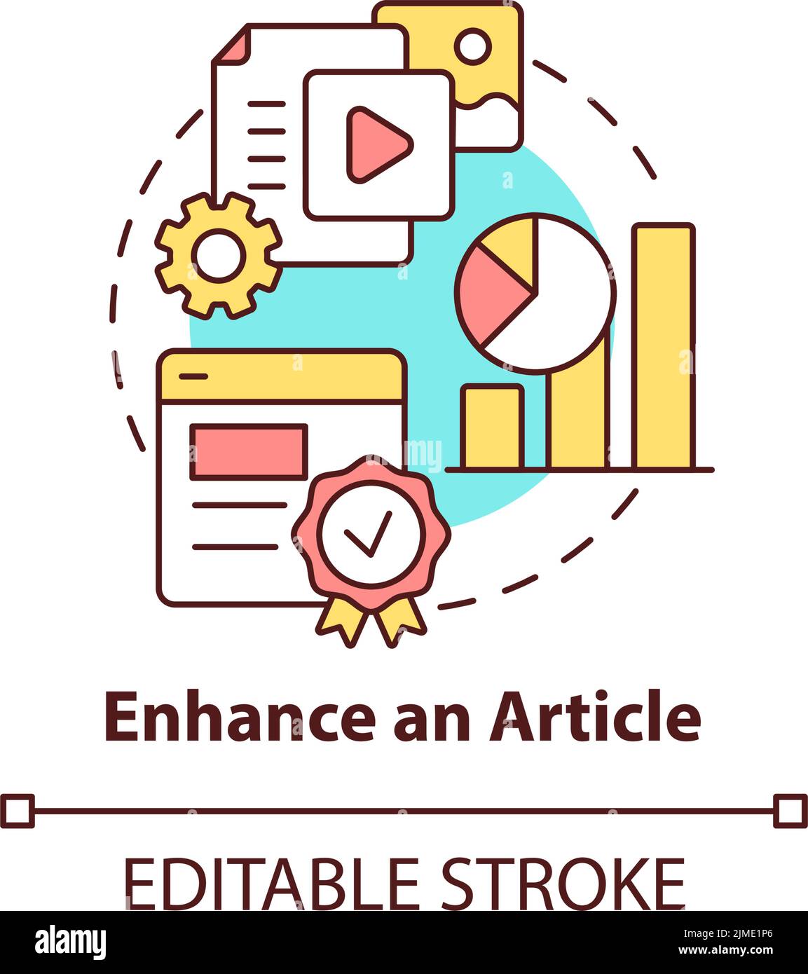 Enhance article concept icon Stock Vector Image & Art - Alamy