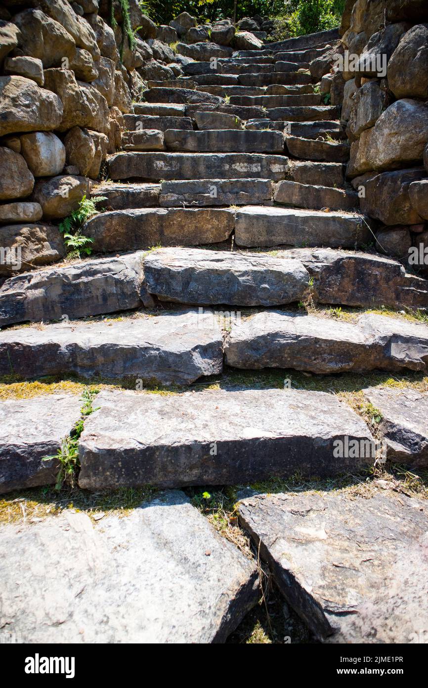 Stairway in ancient stone Stock Photo - Alamy