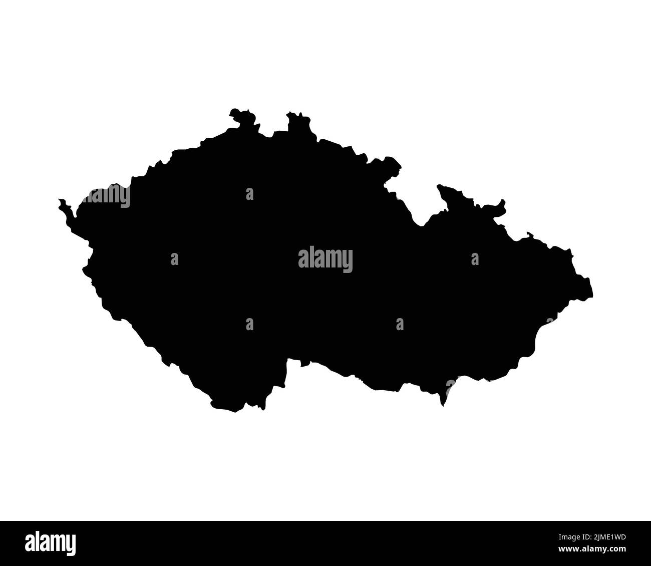 Czech Republic Map. Czechia Country Map. Bohemia Black and White ...