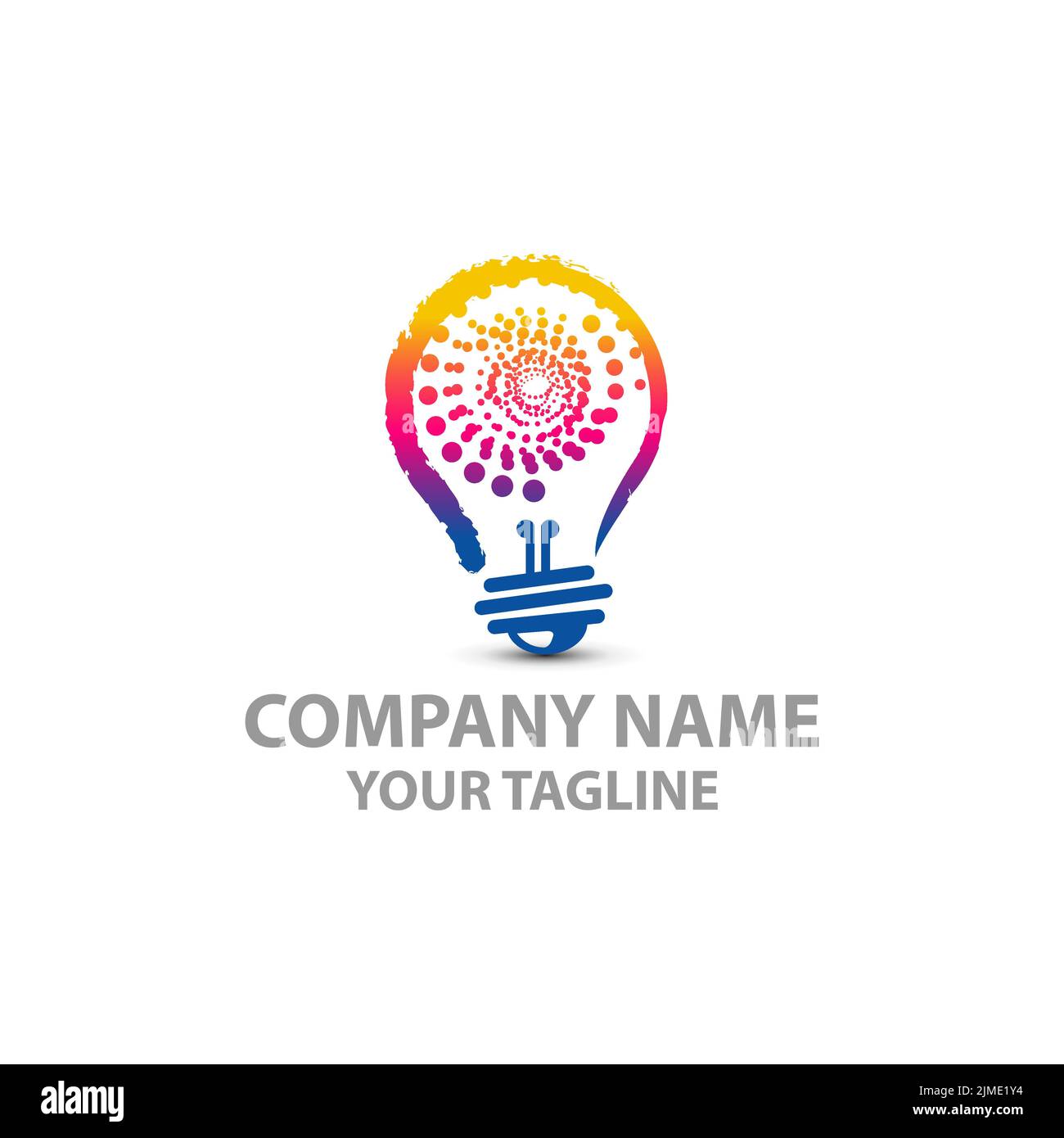 Modern bulb logo hi-res stock photography and images - Alamy