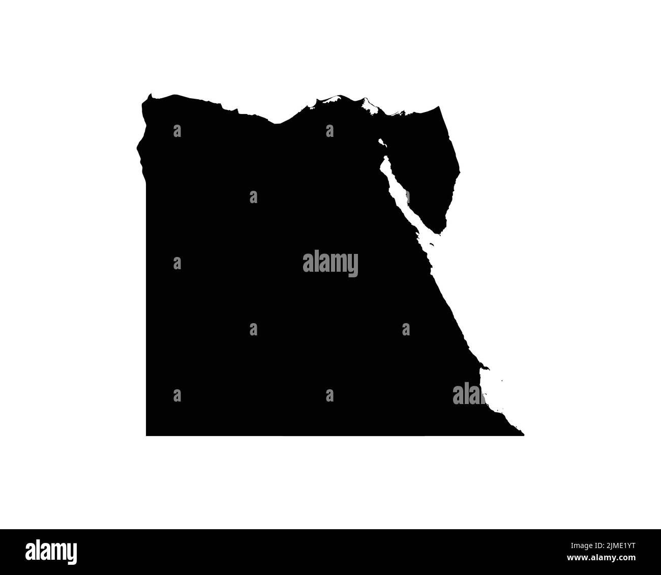 Egypt Map. Egyptian Country Map. Black and White National Nation ...