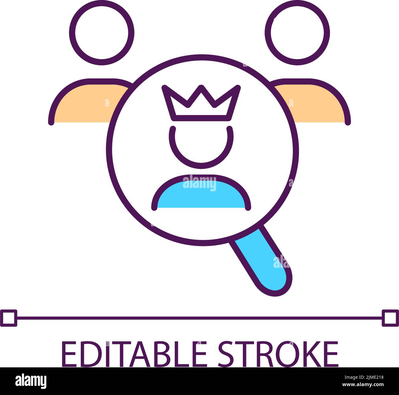 Identifying best customer RGB color icon Stock Vector Image & Art - Alamy