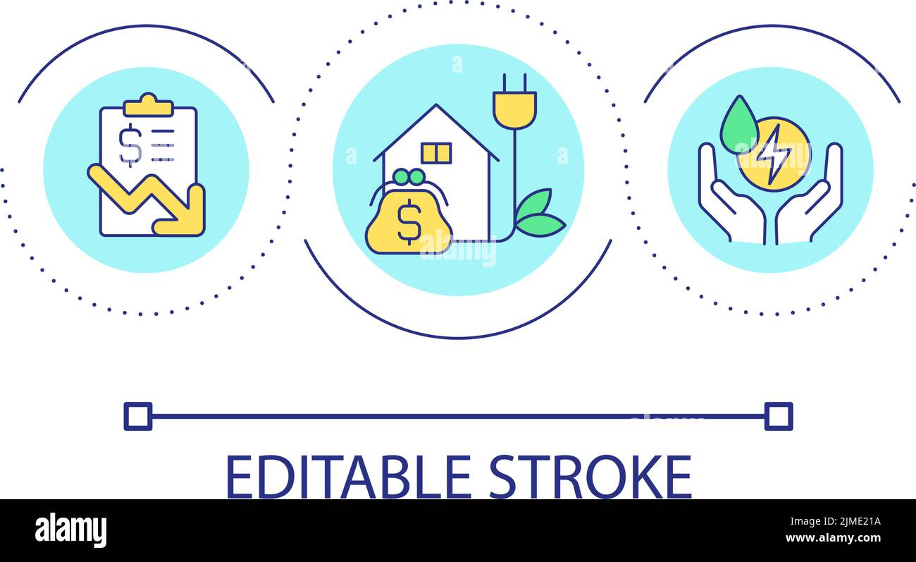 Save energy and money loop concept icon Stock Vector Image & Art - Alamy