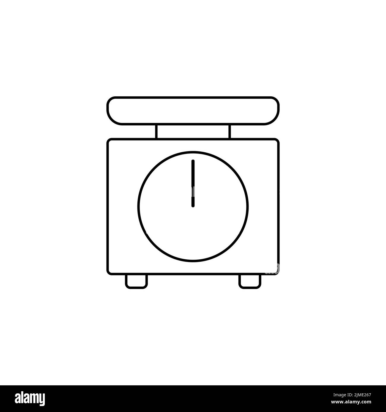 Kitchen scale line icon vector illustration Stock Vector Image & Art ...