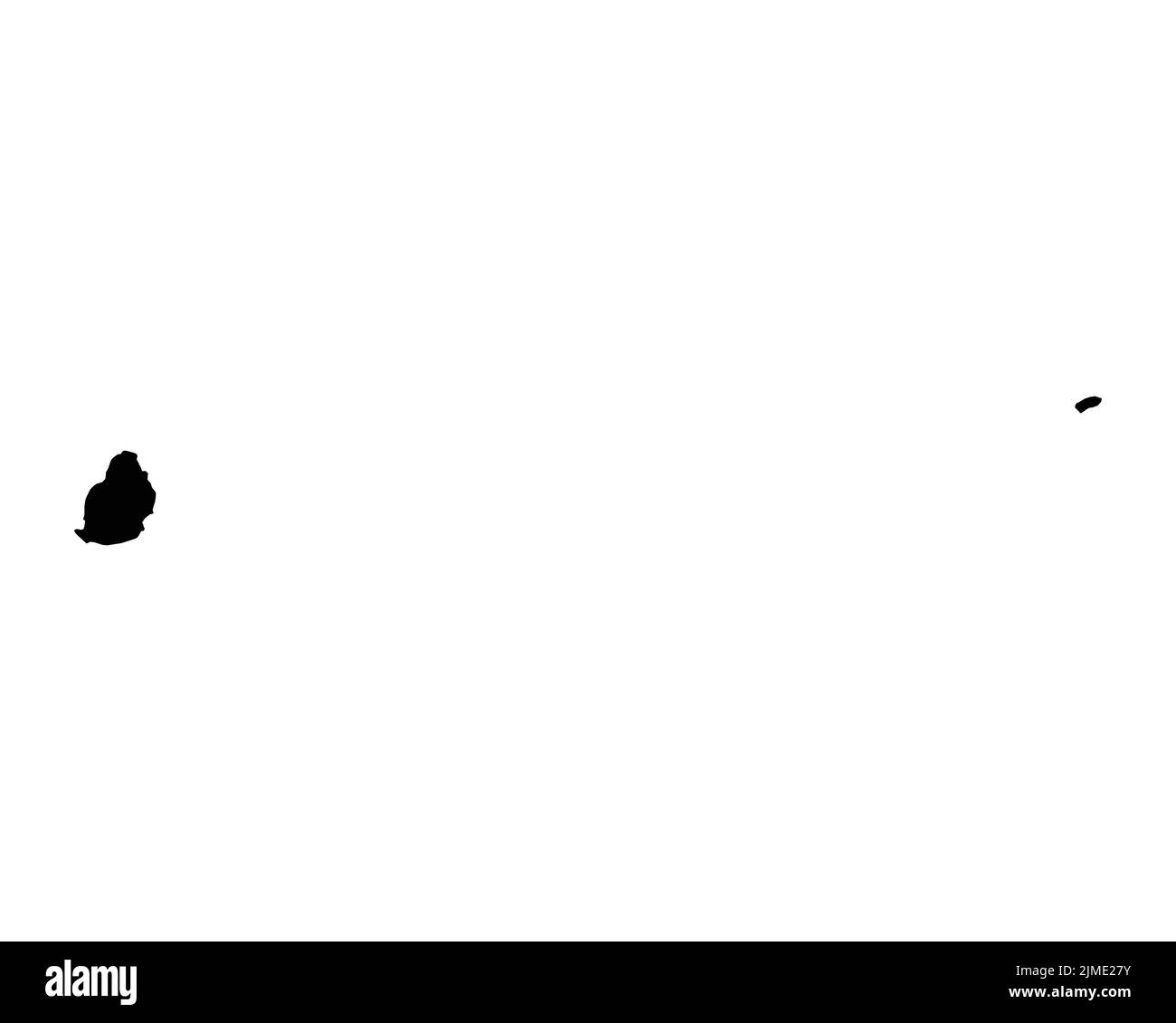 Mauritius country black outline Cut Out Stock Images & Pictures - Alamy