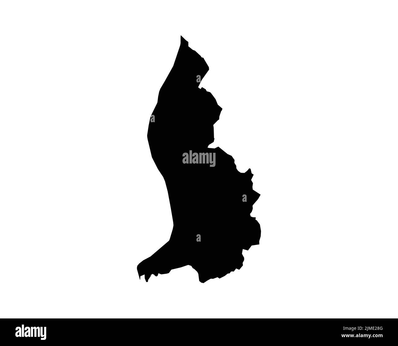 Liechtenstein Map. Liechtensteiner Country Map. Black and White ...