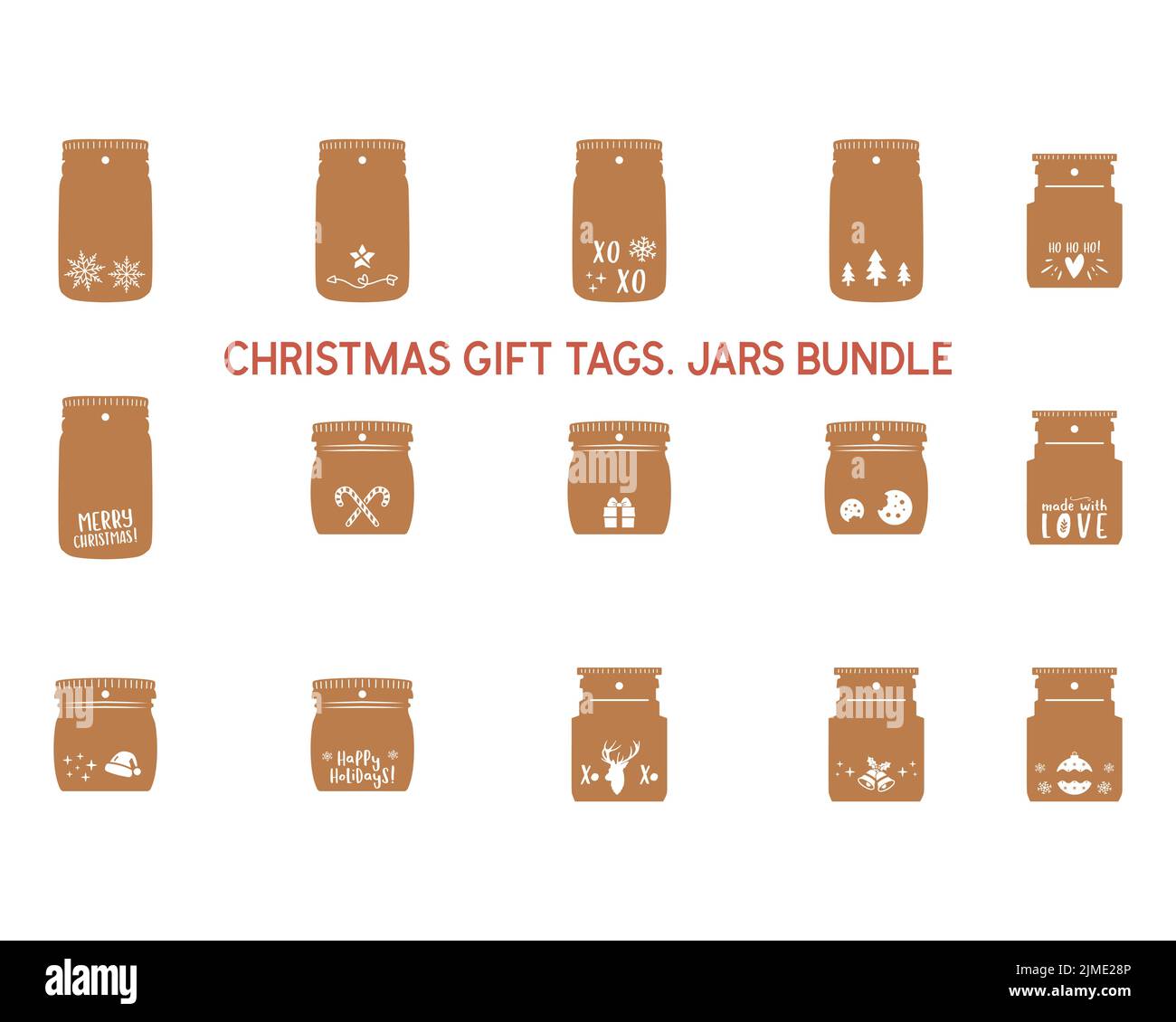 Christmas Gift Tags set in the form of Jar with different quotes - Made ...