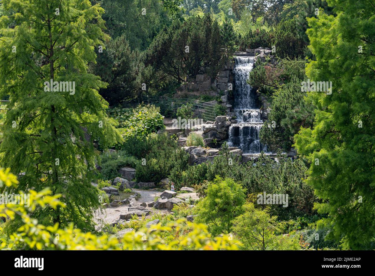 The water falls in Grugapark Essen Stock Photo - Alamy