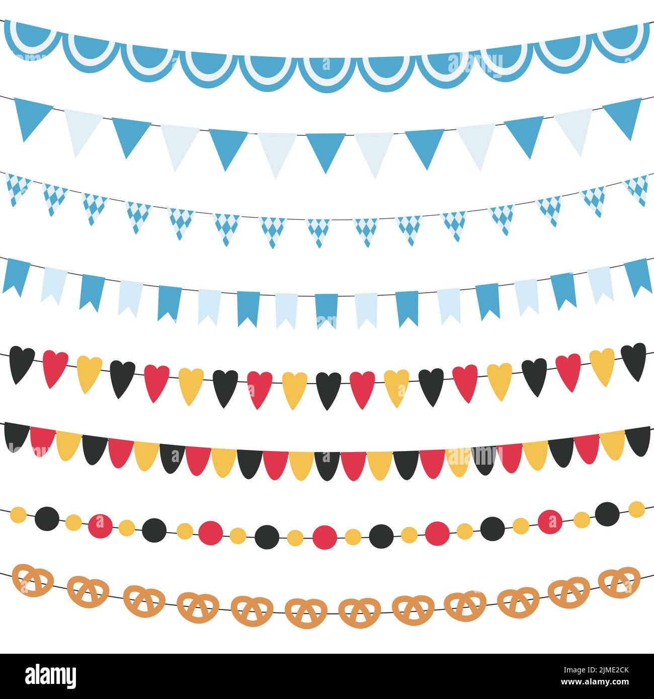 Oktoberfest set of flags, bunting, garland Stock Vector Image & Art - Alamy