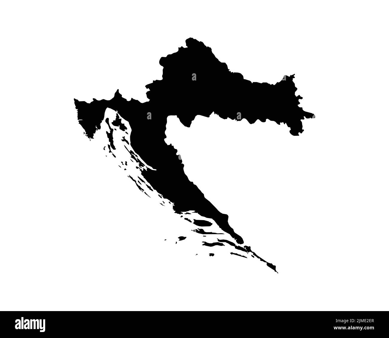 Croatia country map black Stock Vector Images - Alamy