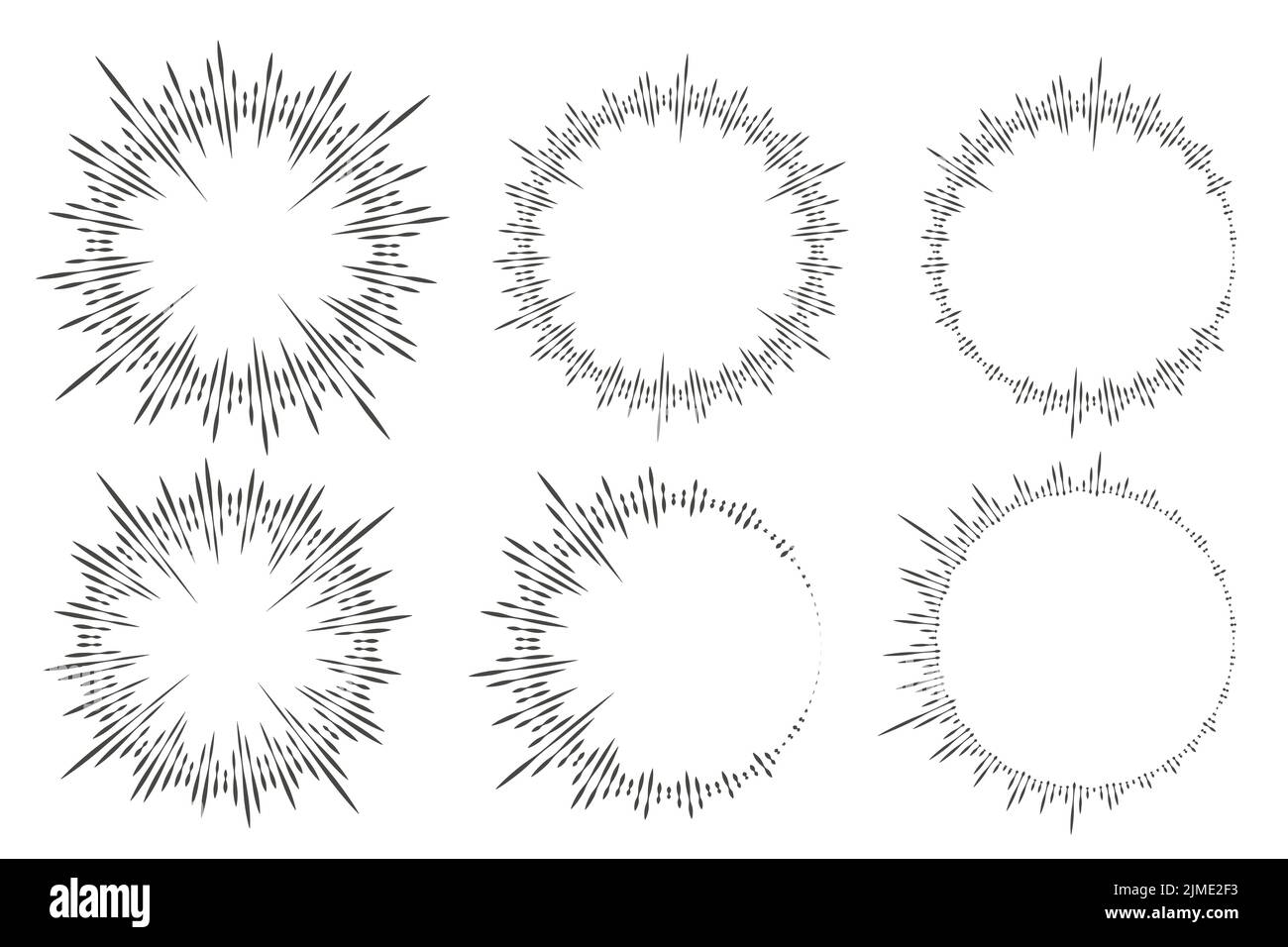 Circular music sound equalizer. Circle audio waves. Abstract radial ...