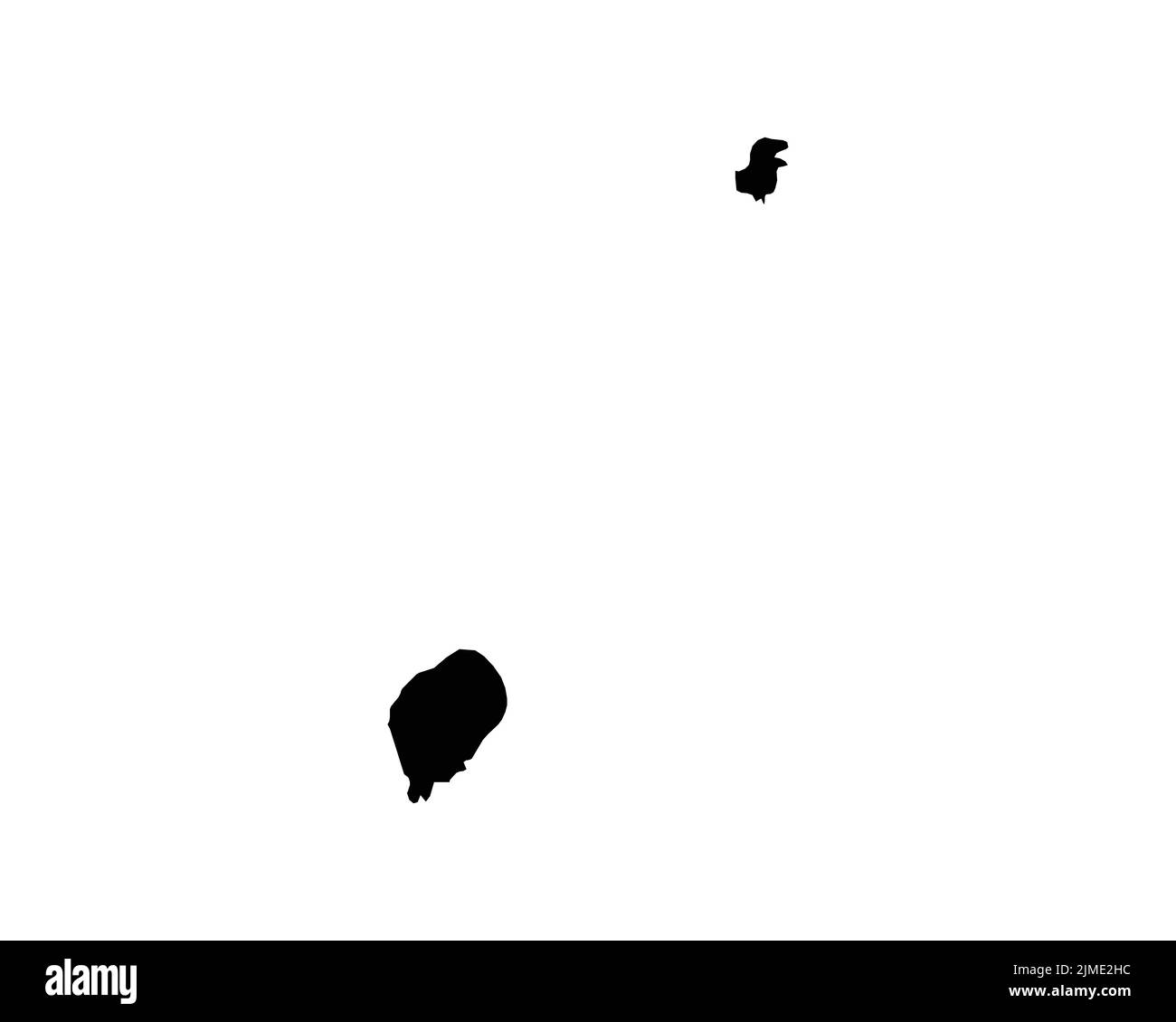 São Tomé and Príncipe Map. Sao Tomean Country Map. Black and White ...