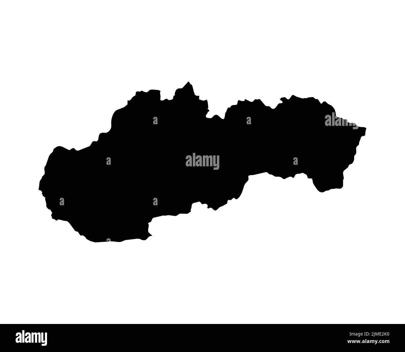 Slovakia Map. Slovak Country Map. Black and White Slovak Republic ...