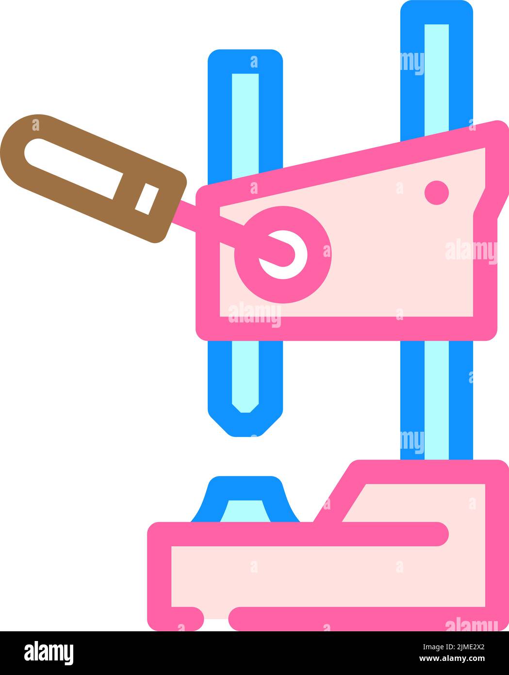 button press sewing color icon vector illustration Stock Vector Image ...