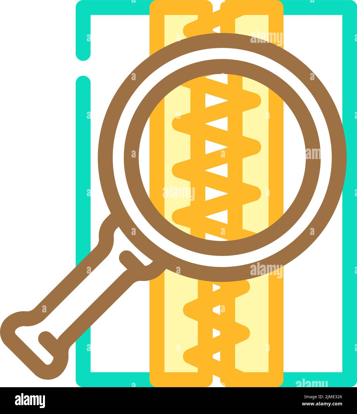 seam quality control sewing color icon vector illustration Stock Vector ...