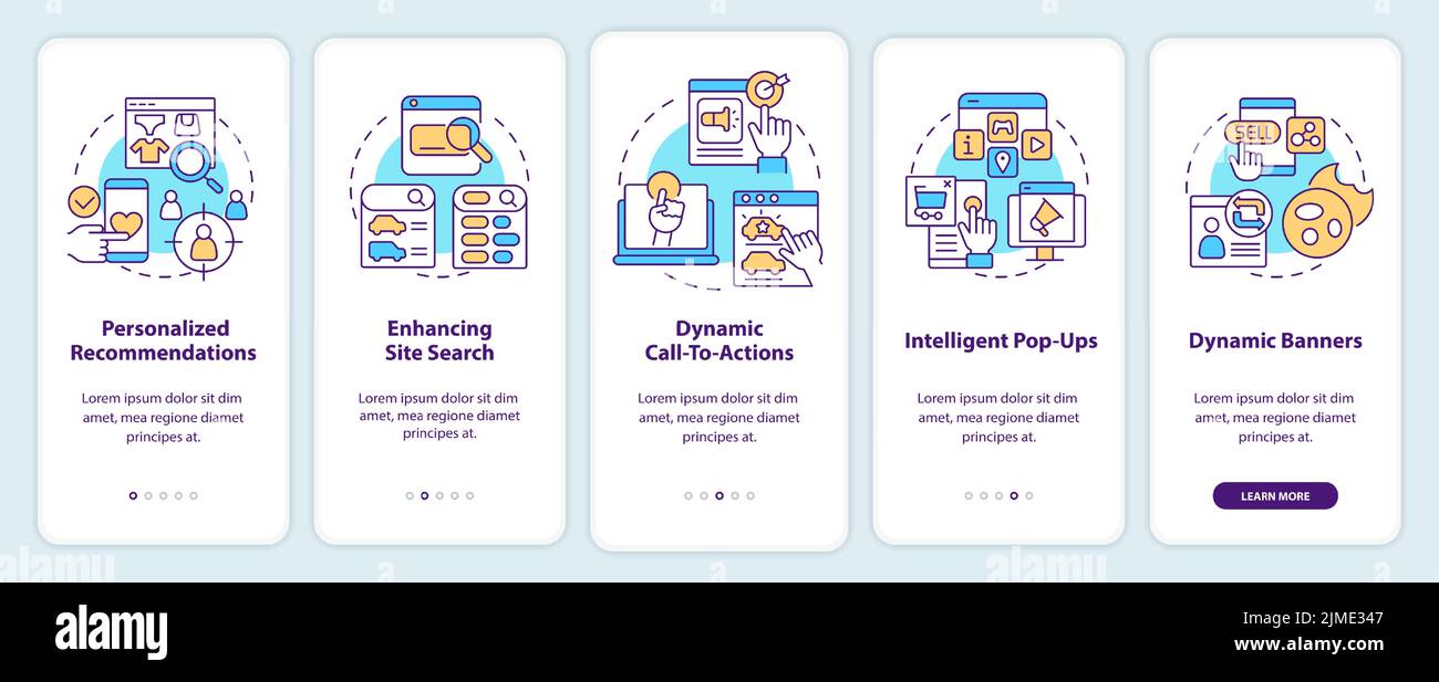 Boost conversation with dynamic content onboarding mobile app screen ...