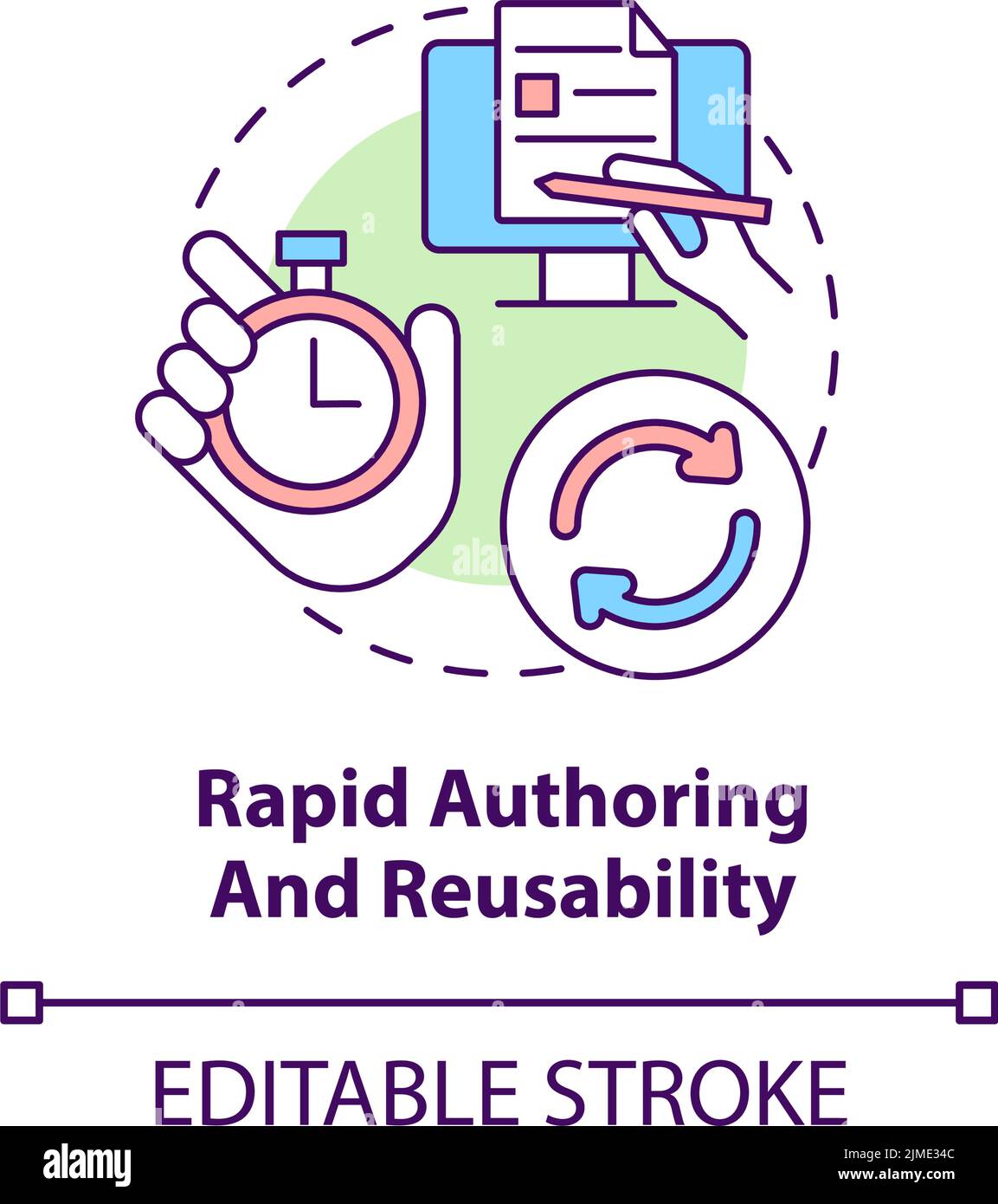 Rapid authoring and reusability concept icon Stock Vector Image & Art ... Rapid authoring and reusability concept icon Stock Vector Image & Art ...