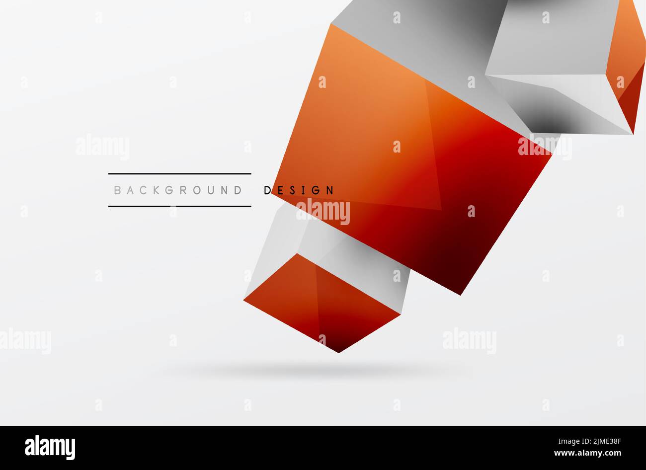 3d cubes vector abstract background. Composition of 3d square shaped ...