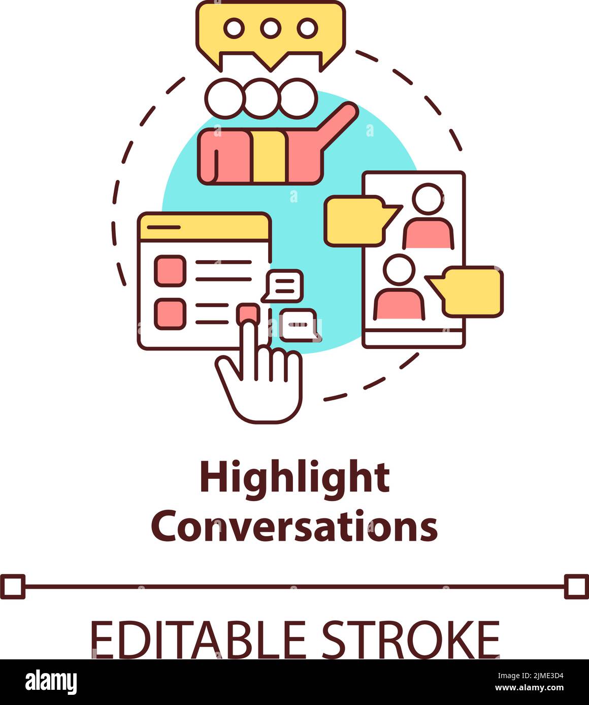 Highlight conversations concept icon Stock Vector Image & Art - Alamy