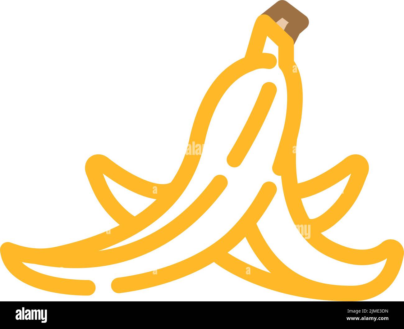 banana peel slippery color icon vector illustration Stock Vector Image ...