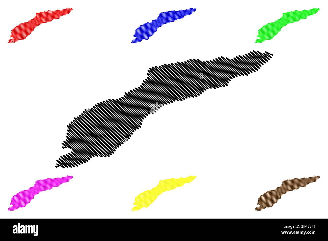 Timor island (Indonesia, East Timor, South East Asia) map vector ...