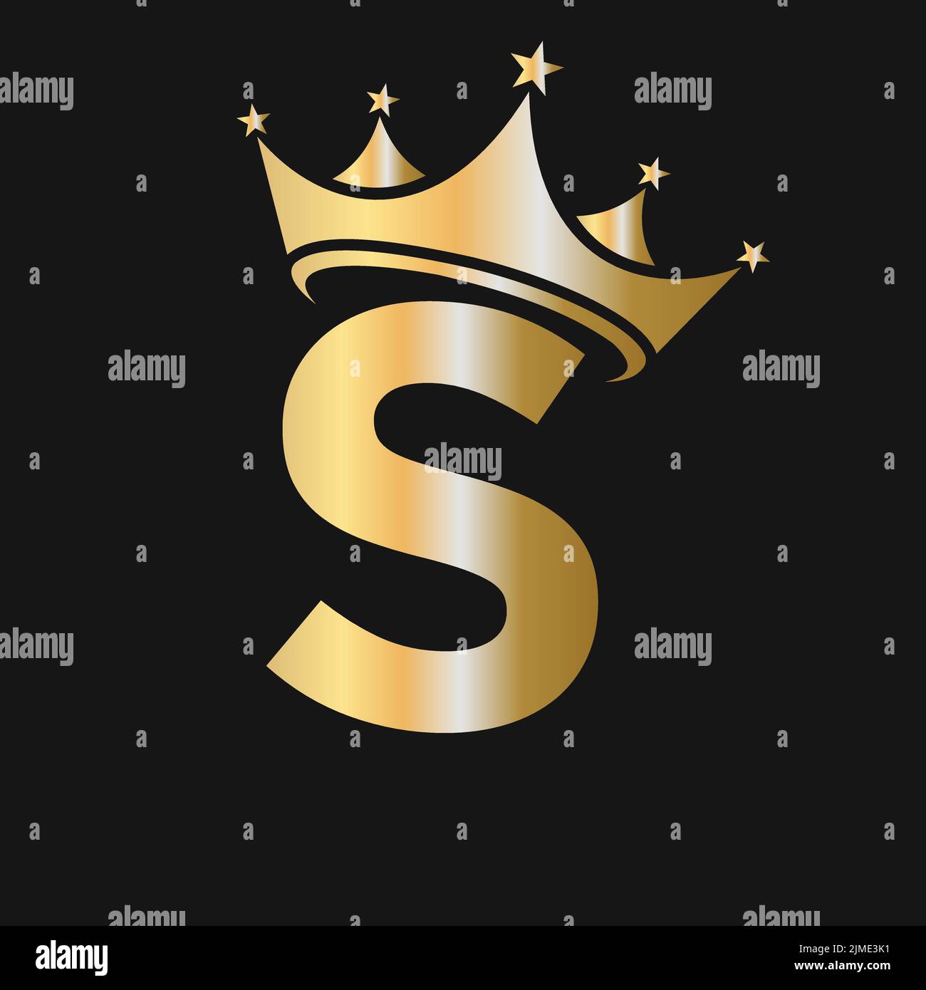 Letter S Crown Logo. Crown Logo on Letter S Vector Template for Beauty ...