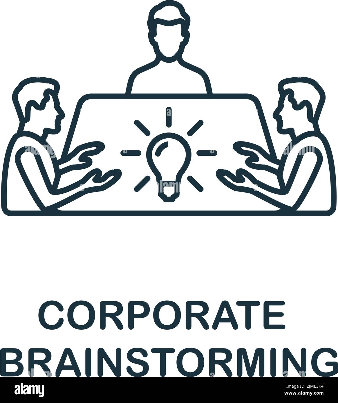 Corporate Brainstorming icon. Monochrome simple Business Management ... Corporate Brainstorming icon. Monochrome simple Business Management ...