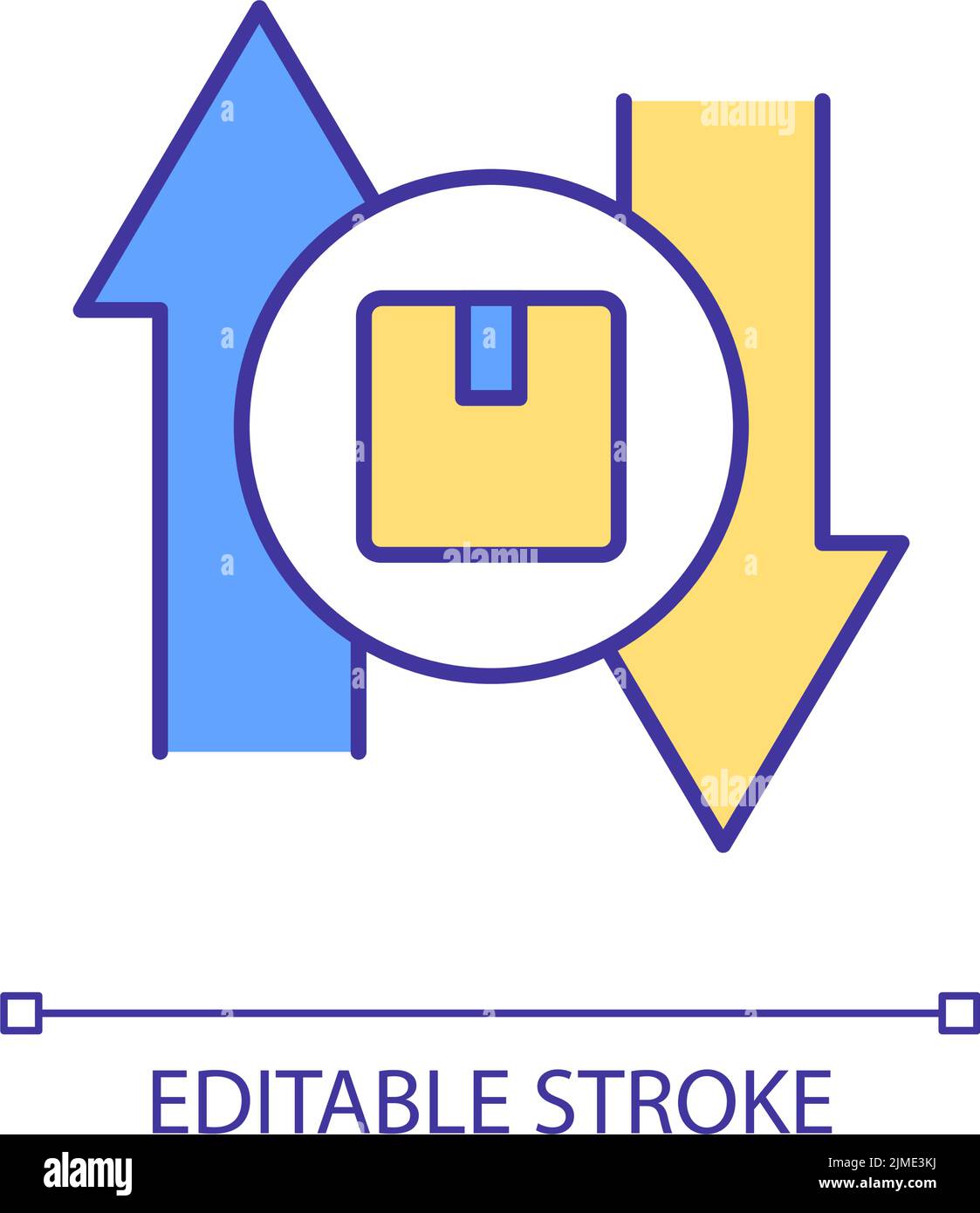 Products delivery and return RGB color icon Stock Vector Image & Art ...