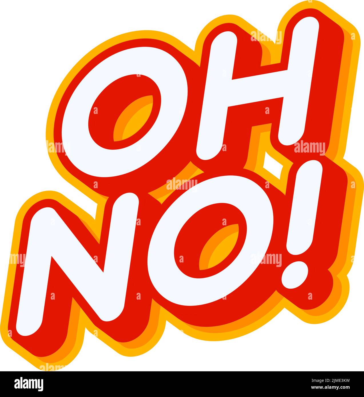 Oh,no. Modern text style calligraphy. Isolated on white. Text or ...